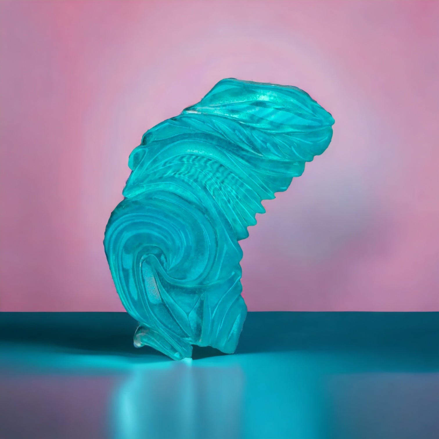 Rose Quartz Gemstone Carving by Lehrer - Sacred Lotus – Fossil Realm